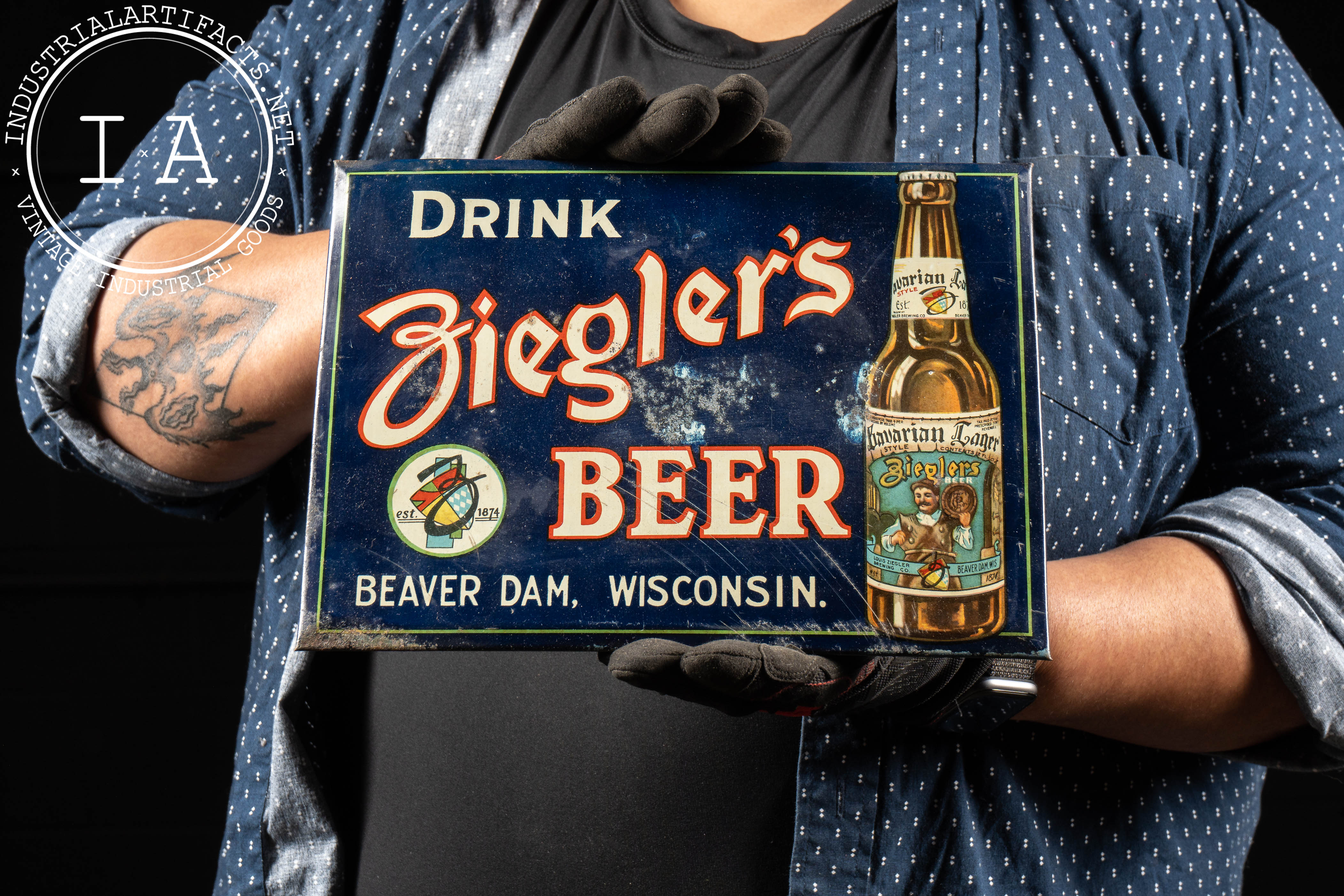 Vintage TOC Ziegler Beer Sign – Industrial Artifacts