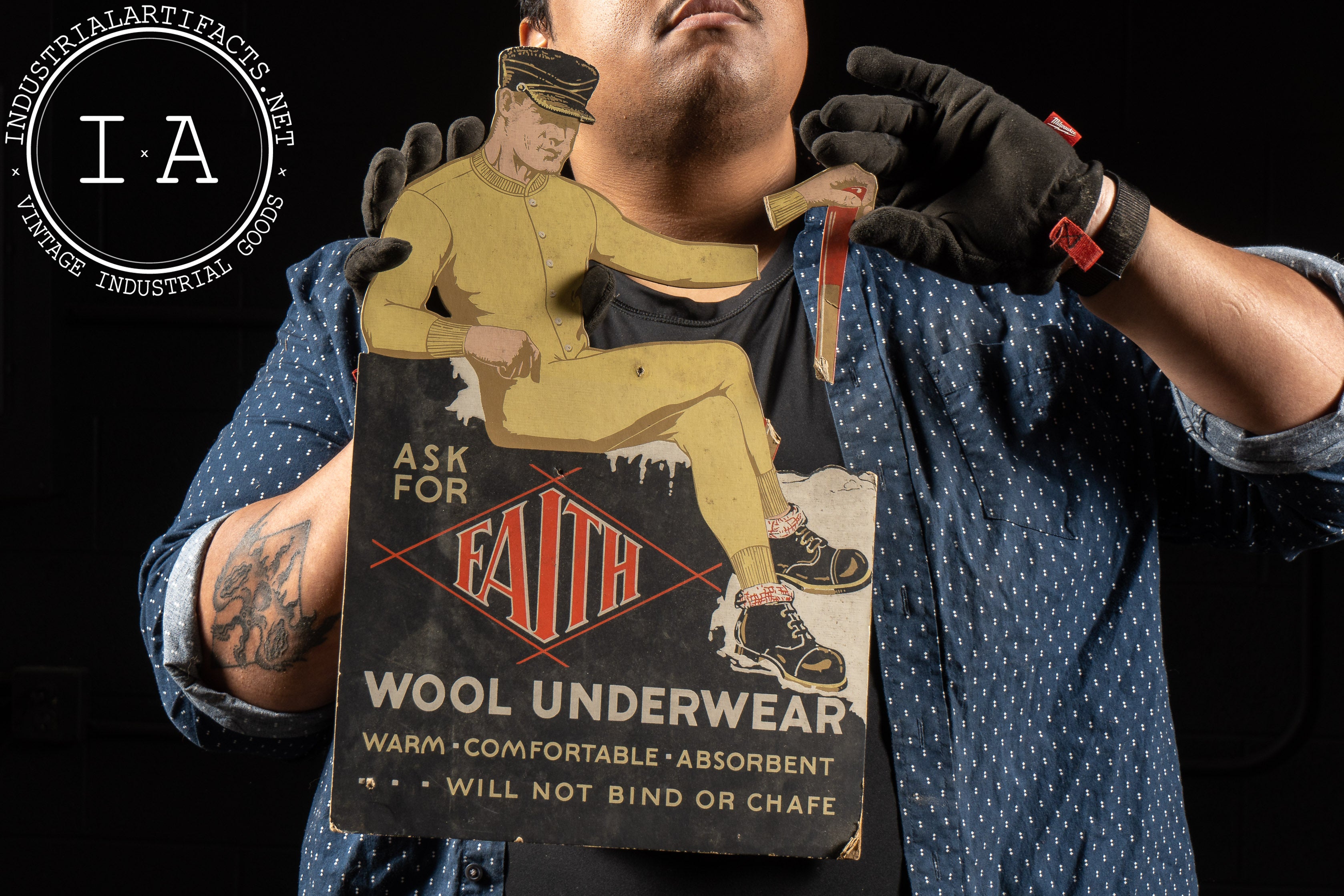 Vintage Garment Cardstock Advertisement – Industrial Artifacts