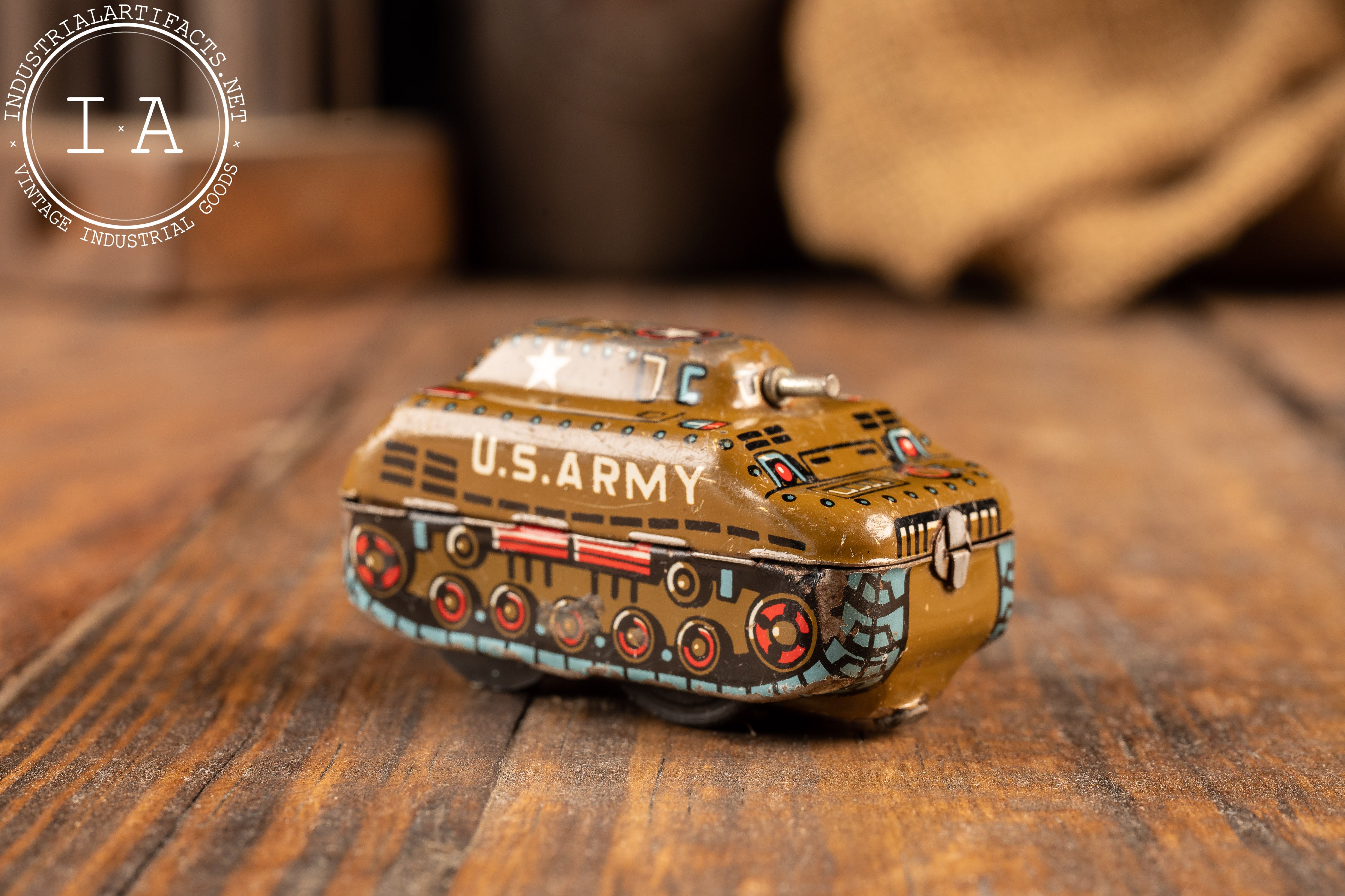 c. 1963 Litho Combat U.S. Army Tank Toy – Industrial Artifacts